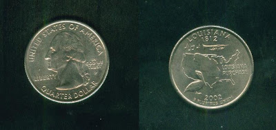 MY COIN COLLECTION: U.S.A Quarter Dollar LOUISIANA 1812