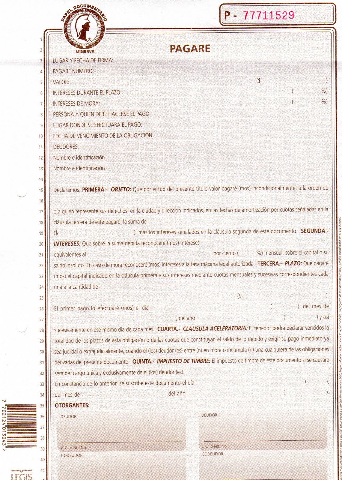 Soportes de Contabilidad: Pagare