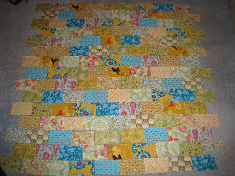 Made By Cola: Brick Path Quilt for Mom