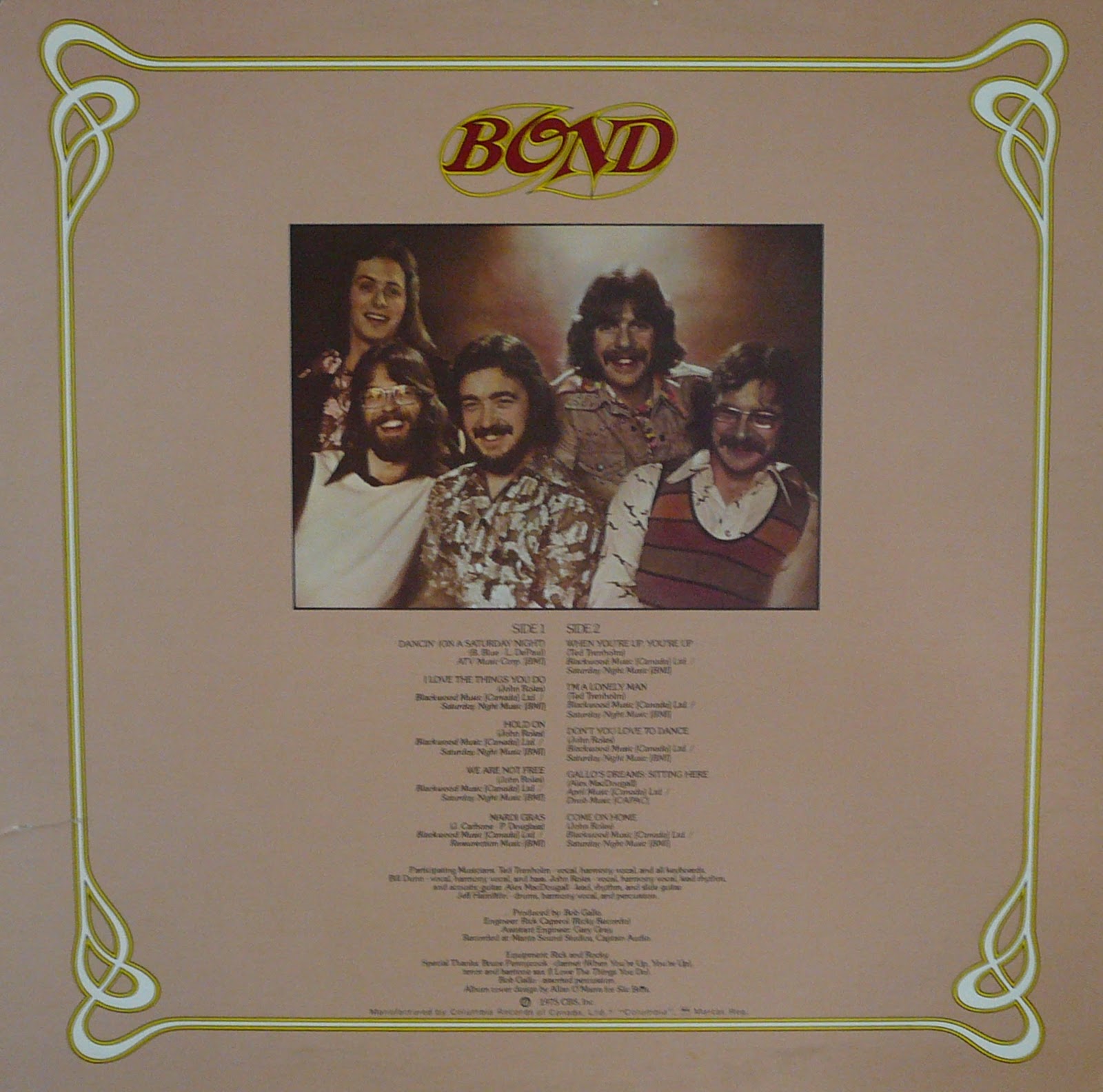 Raised On Canadian Radio: Artist: Bond, Album: Bond, Song: Dancin' (On ...