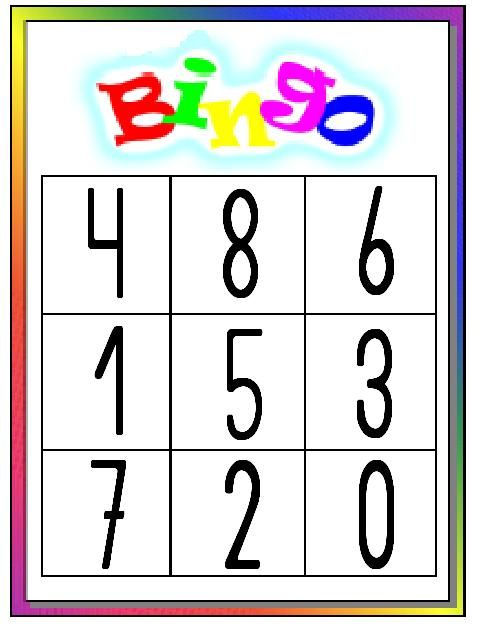 A MÍ ME GUSTA EL COLE: Jugamos al bingo de los números