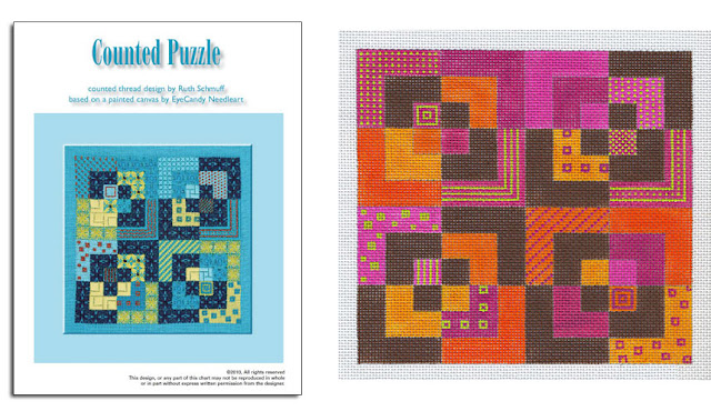 Painted Canvas becomes Counted Canvas! - - Bedecked and Beadazzled