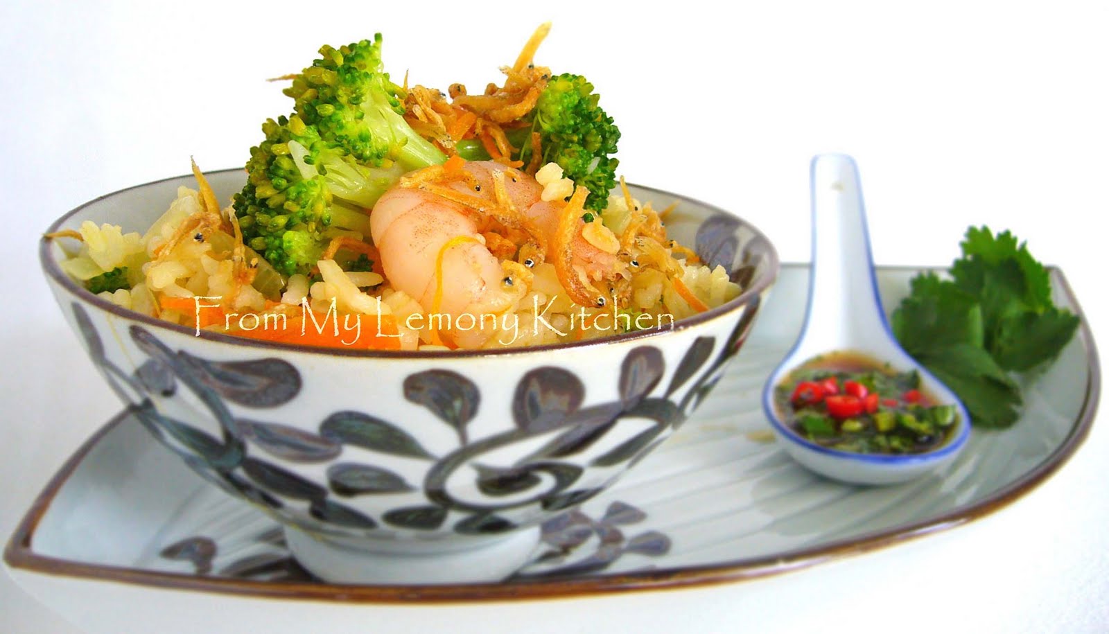 Prawns and Silver Fish fried Rice - Lisa's Lemony Kitchen