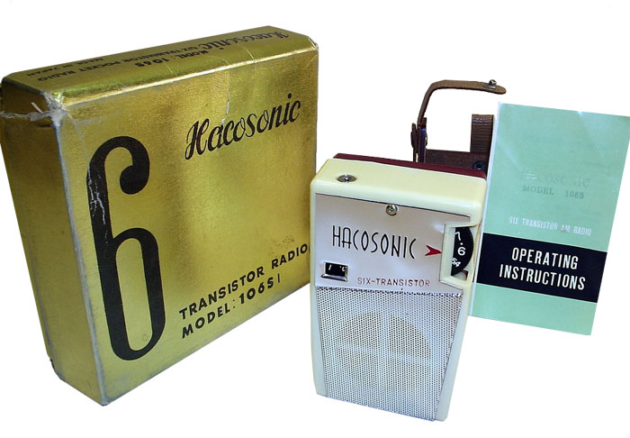 digital chicken scratches: antique transistor radio packaging