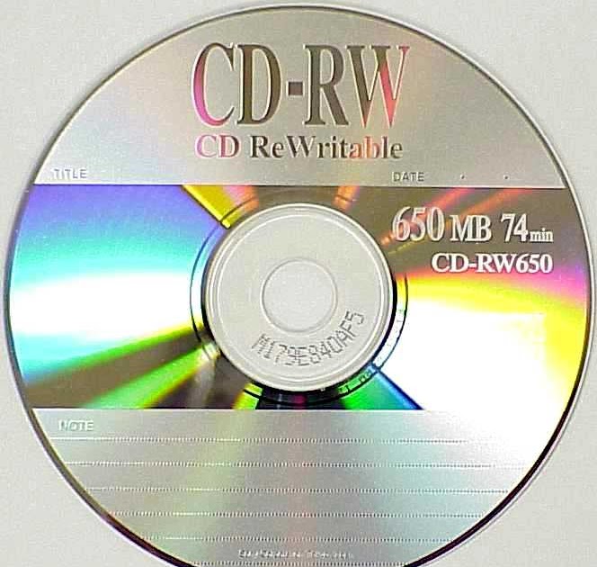 Para pasar el desparche: CR - RW (Compact Disc-Re Writable)