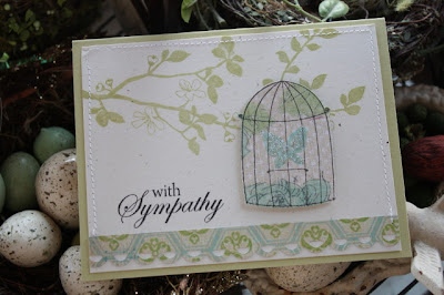 Mish Mash: With Sympathy Bird Cage Card