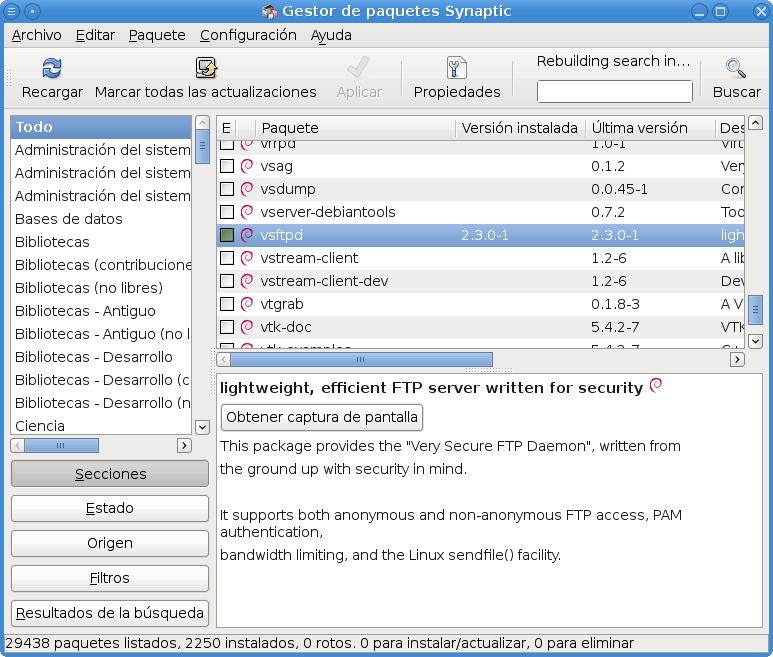 UsuarioDebian: vsftpd (Very Secure FTP Daemon)