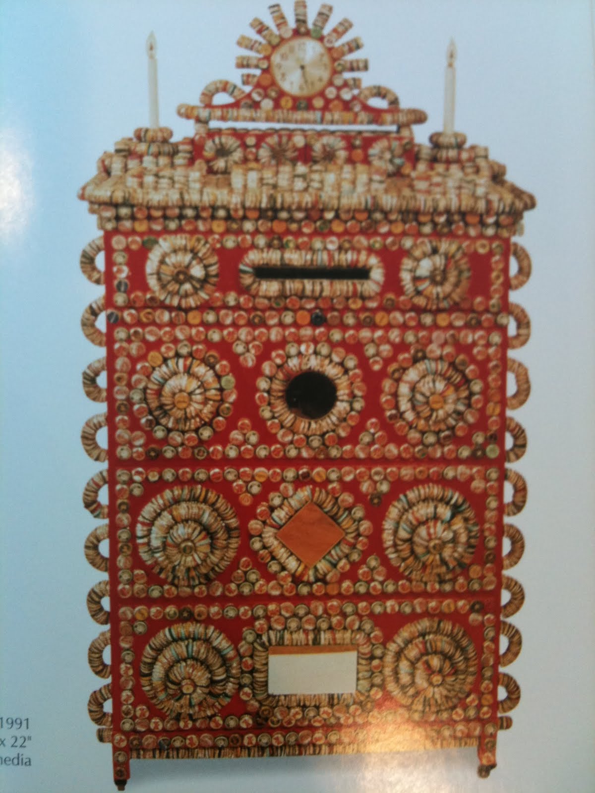 Lady of 'The Arts': Beer Cap Art