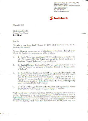 Scotia Bank Fraudulent Loans & Deeds