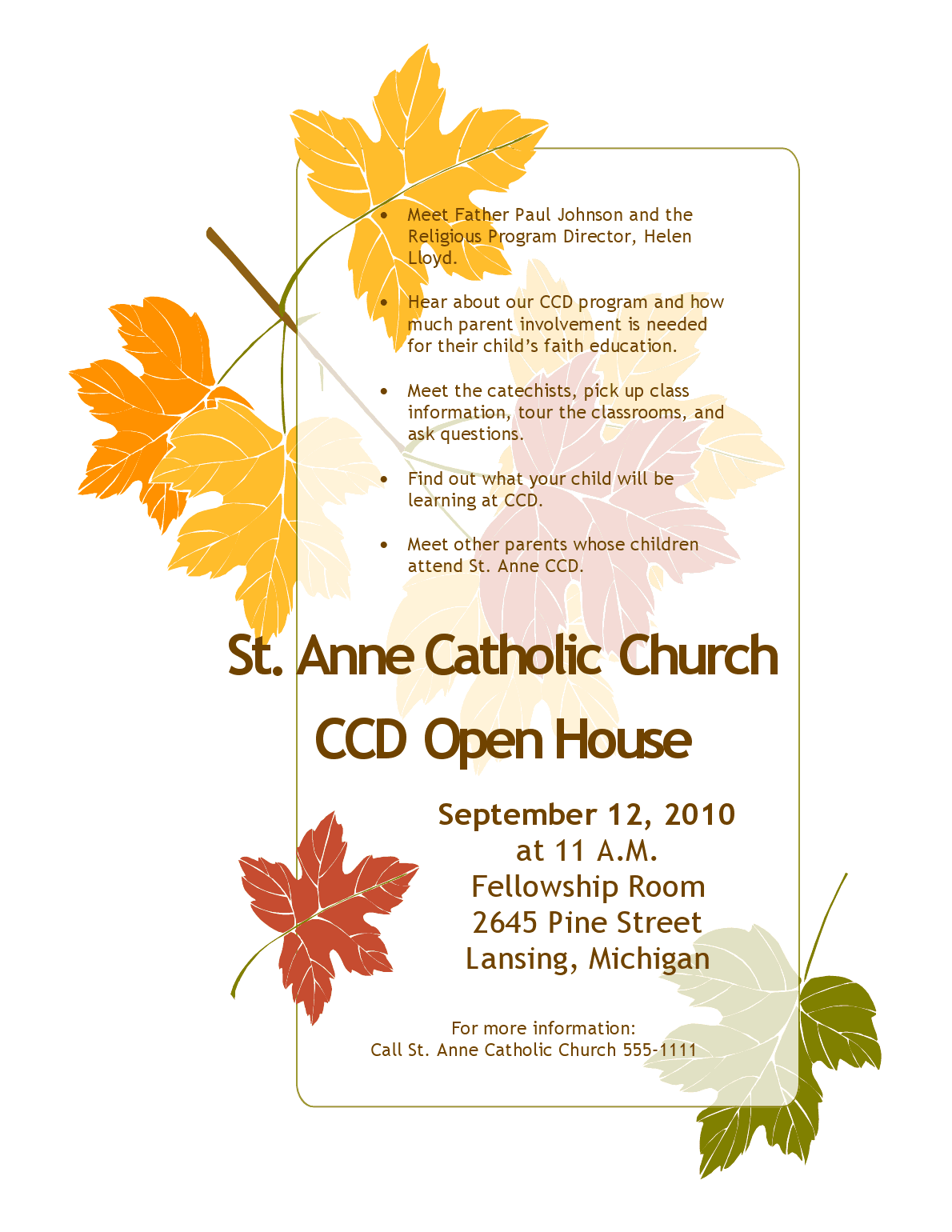 The Catholic Toolbox: CCD Open House