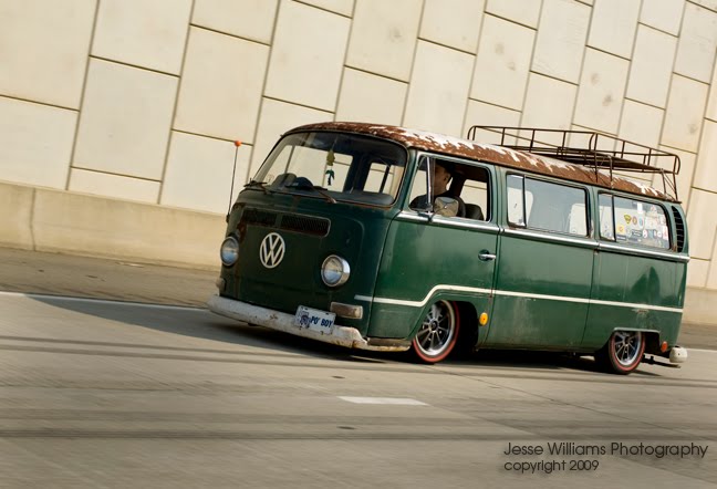 Live to Ride Ride to Church: Green VW Bus