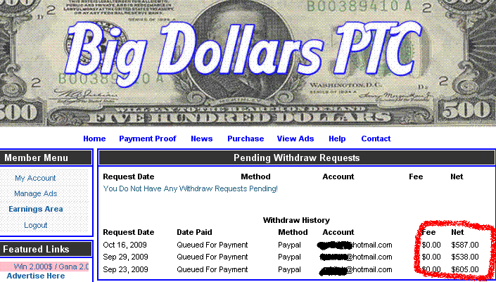 PTC/PTR SCAM SITES