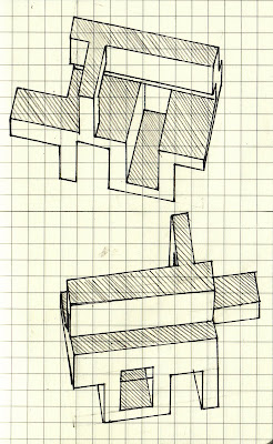 Morteza: Axonometric hand drawn