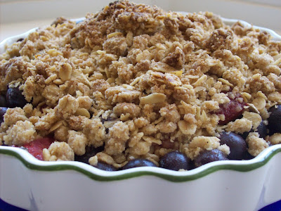 red or green?: strawberry & blueberry crisp...red or green? style