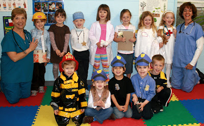 A Homemade Life: Community Helper Parade at Preschool!