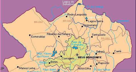 Geografia: Mapa de Belo Horizonte