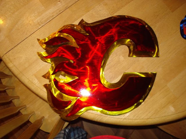 Custom Metal Art 208-407-0129: calgary flames logo