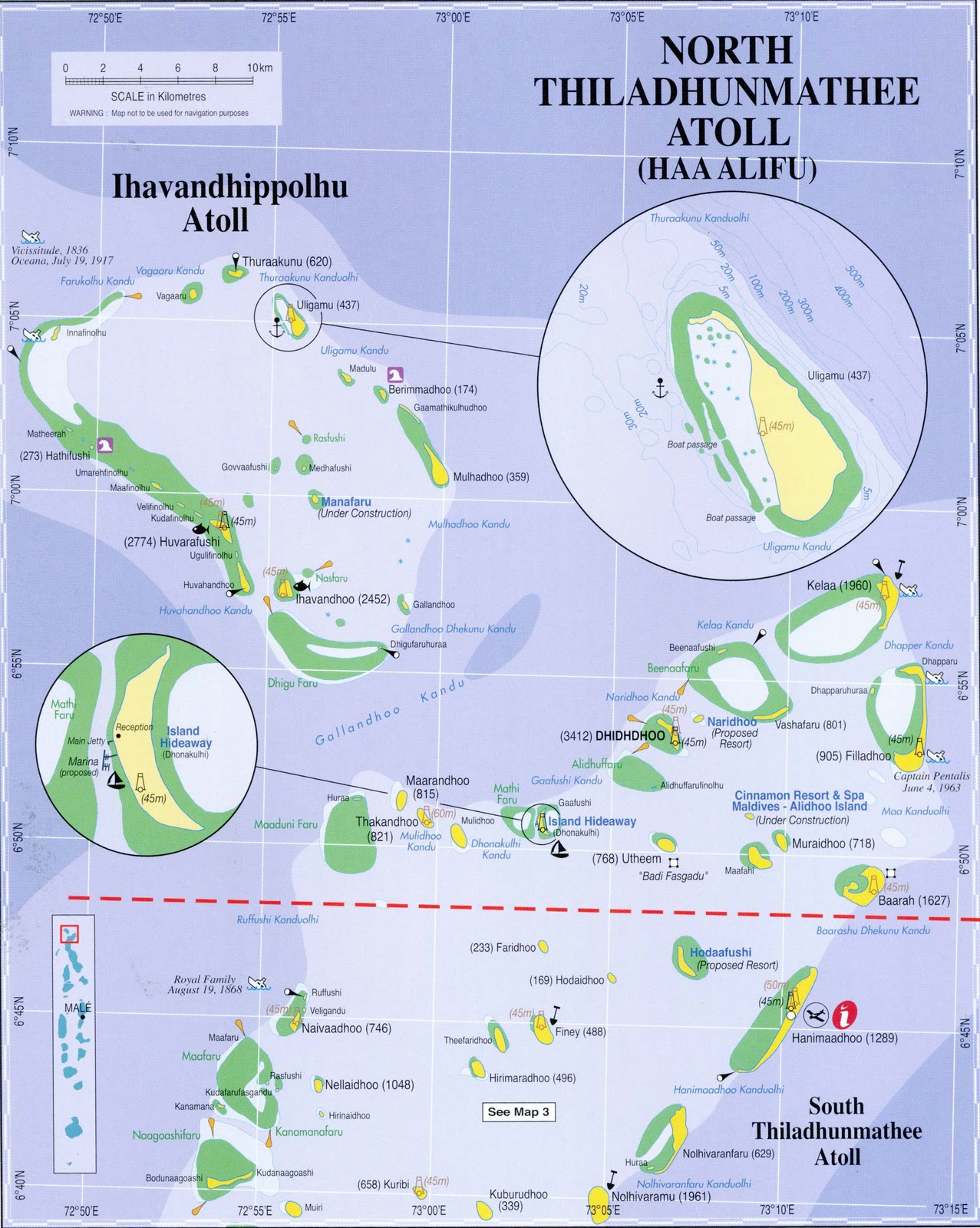 :: Maps of Maldives ::: Map - 1, Haa Alif Atoll