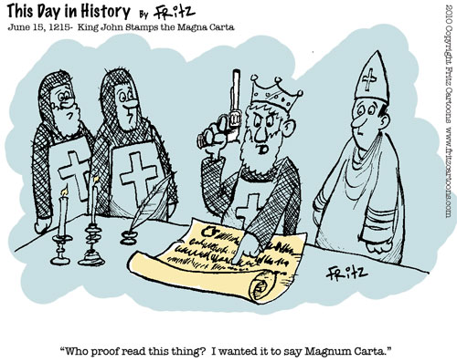 This Day in History Comic by Fritz: This Day in History- June 15, 1215 ...