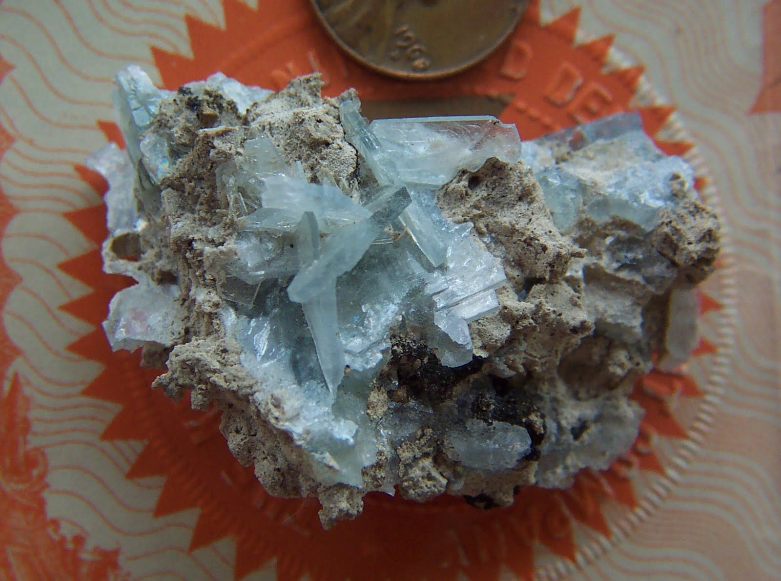 Blue Barite in Wyoming: Blue Barite Crystals from Wyoming