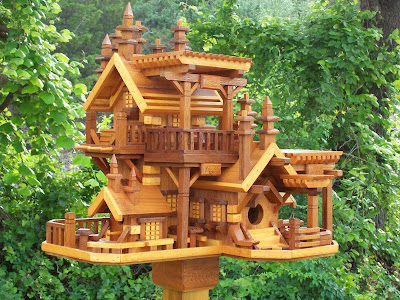 Western Cedar Birdhouse Blog: Custom Unique Gift! A Castle of Birdhouse ...