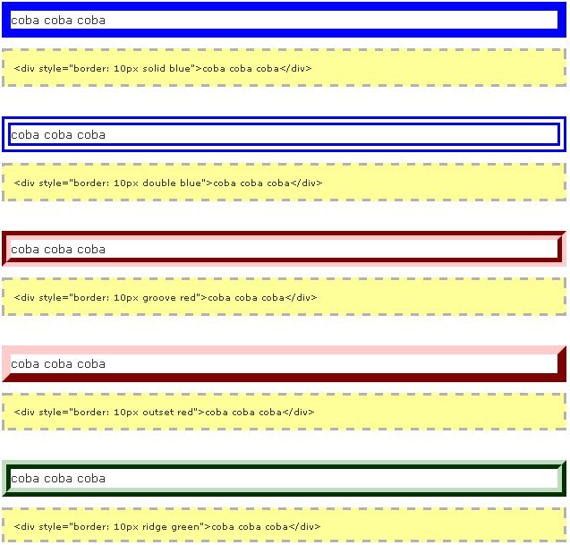 Blog Tutorial: Macam-macam Border