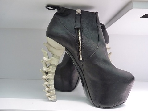 TRENDS BEYOND THREADS: DSquared Spine Heels (real skeleton-like heel)