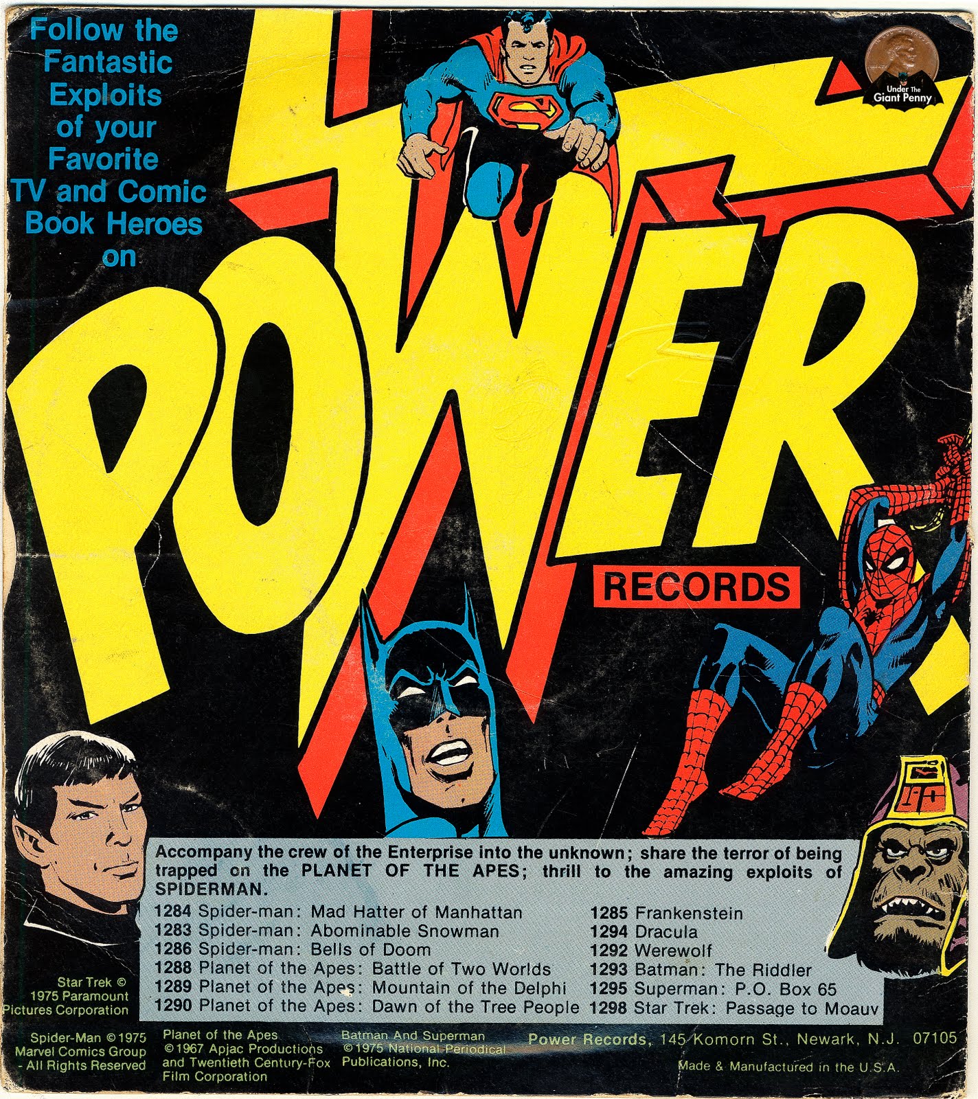 Under the Giant Penny: Power Records: Batman, The Scarecrow's Mirage