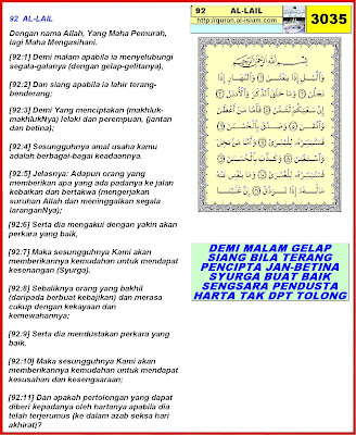 SURAH BERTAJUK: SURAH AYAT LAZIM