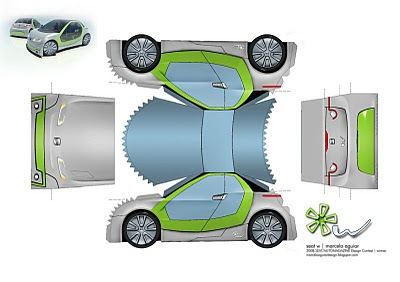 marceloaguiar design | car design portfolio: SEAT W paper model