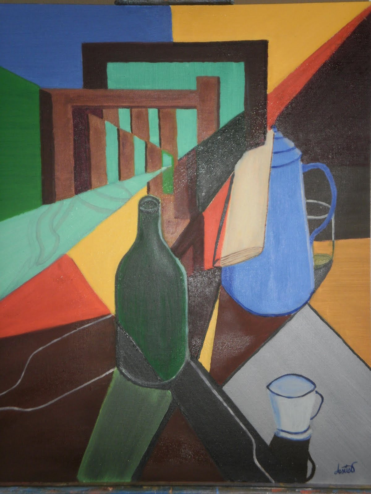 Arteartistadelmundo-PINTURA: Bodegón Cubista