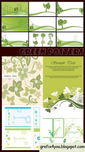 Templates | Green posters | Grafix4you