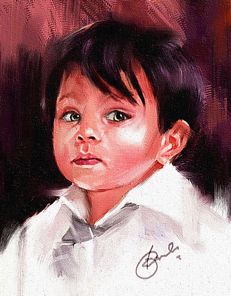DIGITAL CANVAS: Digital painting of a BOY 2