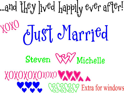 Vinyl Lettering by Susie: Wedding Wishes