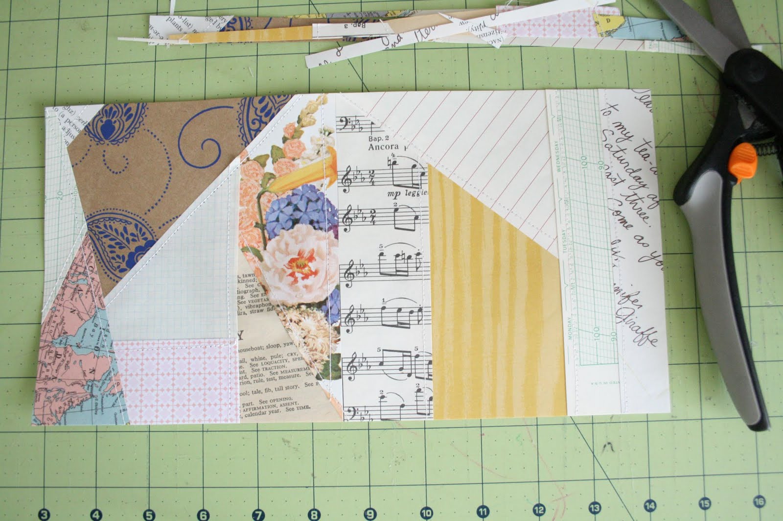 The Creative Place: Tuesday Tutorial: Patchwork Paper Covered Jar