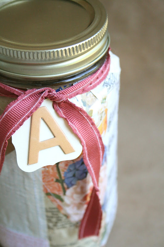 The Creative Place: Tuesday Tutorial: Patchwork Paper Covered Jar