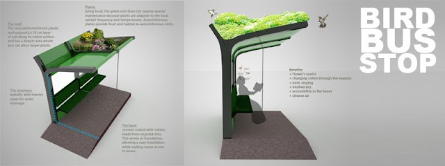 Noe Marcial ecodesign: Bird Bus Stop
