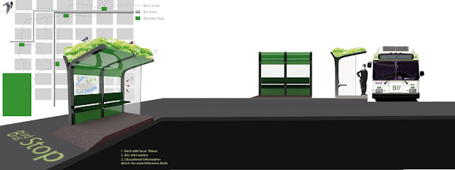 Noe Marcial ecodesign: Bird Bus Stop