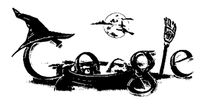 A collection of Google Halloween Logos