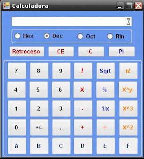 Sis11 09 Club: Calculadora en Visual Basic 2005