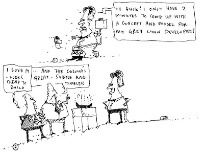 alister kitchen: a cartoon regarding the design process