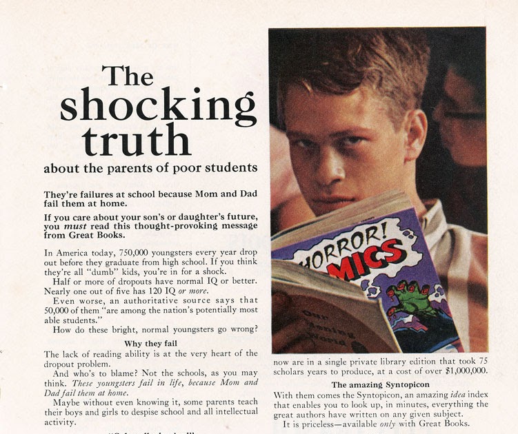 Neato Coolville: THE SHOCKING TRUTH - 1965 GREAT BOOKS AD