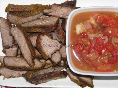 KakAje: Simple Life: Nasi daging cecah air asam