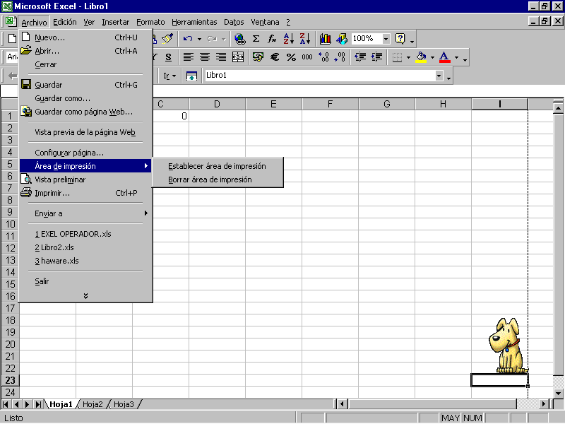EL PROGRAMA EXCEL: EL PROGRAMA EXCEL