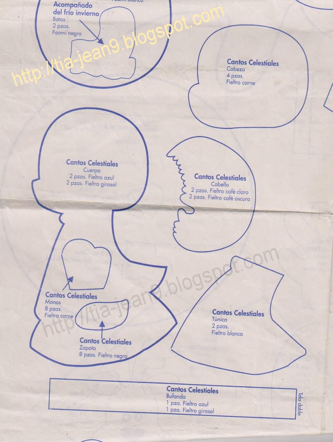 ANGELITOS DE FIELTRO PATRONES - Imagui