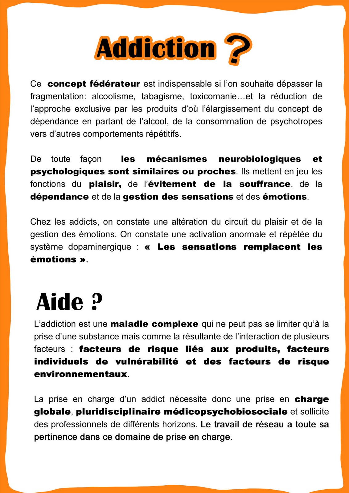 6ème Semaine des addictions- Réservé aux professionnels: Premier espace ...