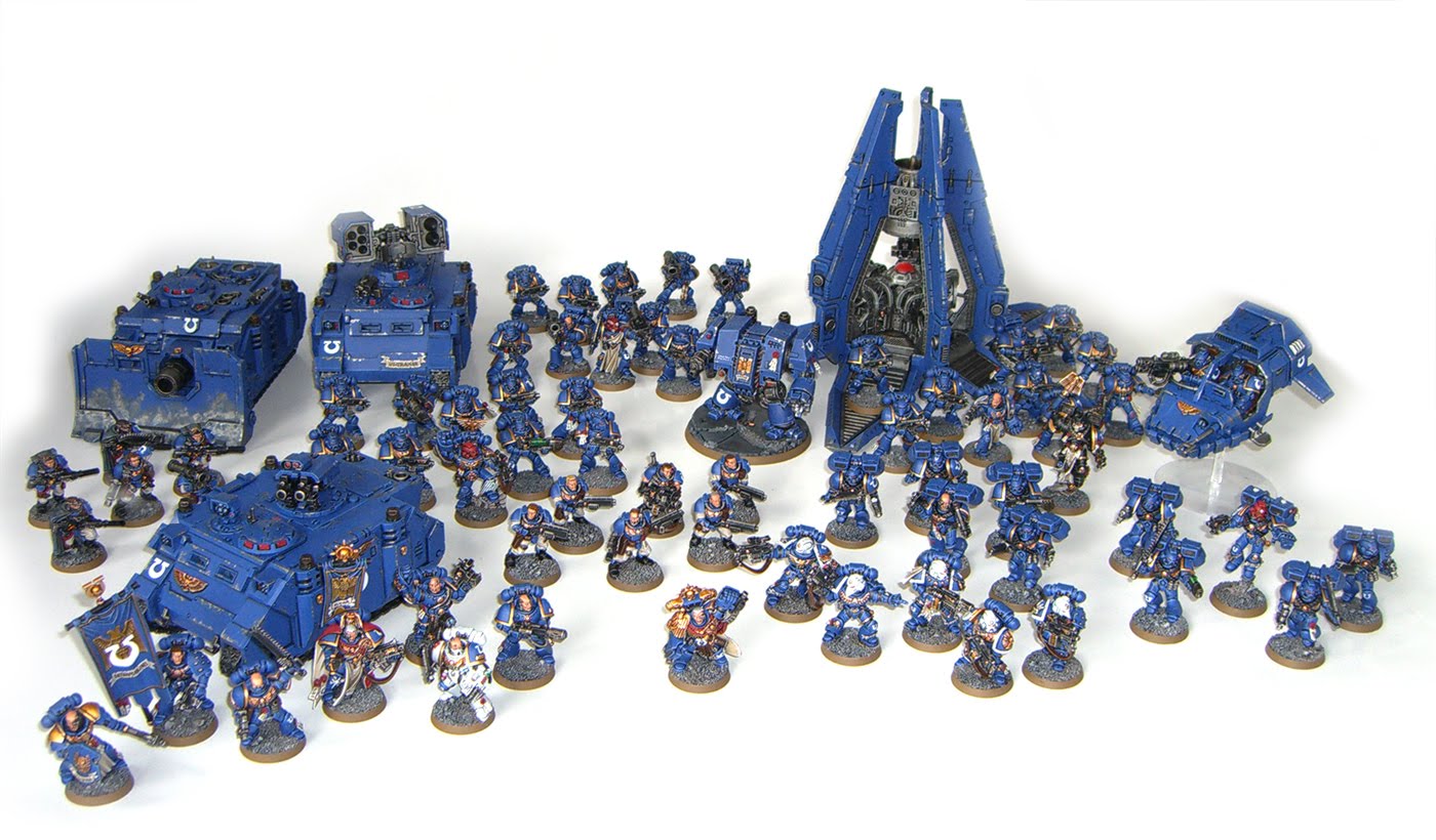 Full army shot of my Ultramarines - Tale of Painters