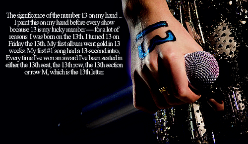 ~Taylor Swift Source~: Taylor's Lucky Number ~Taylor Swift Source~: Taylor's Lucky Number