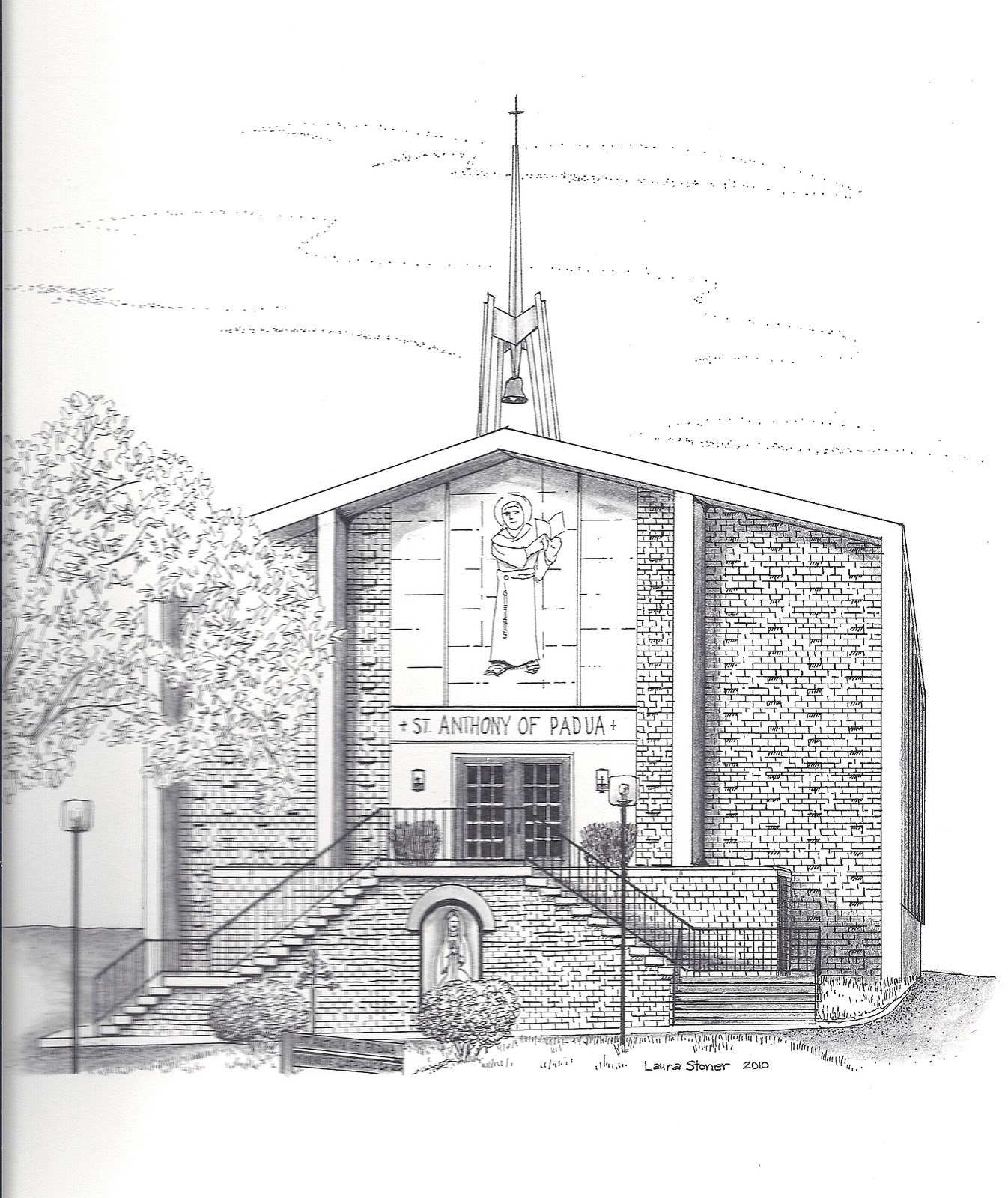 Crazy Linez: Pen and Ink of a church