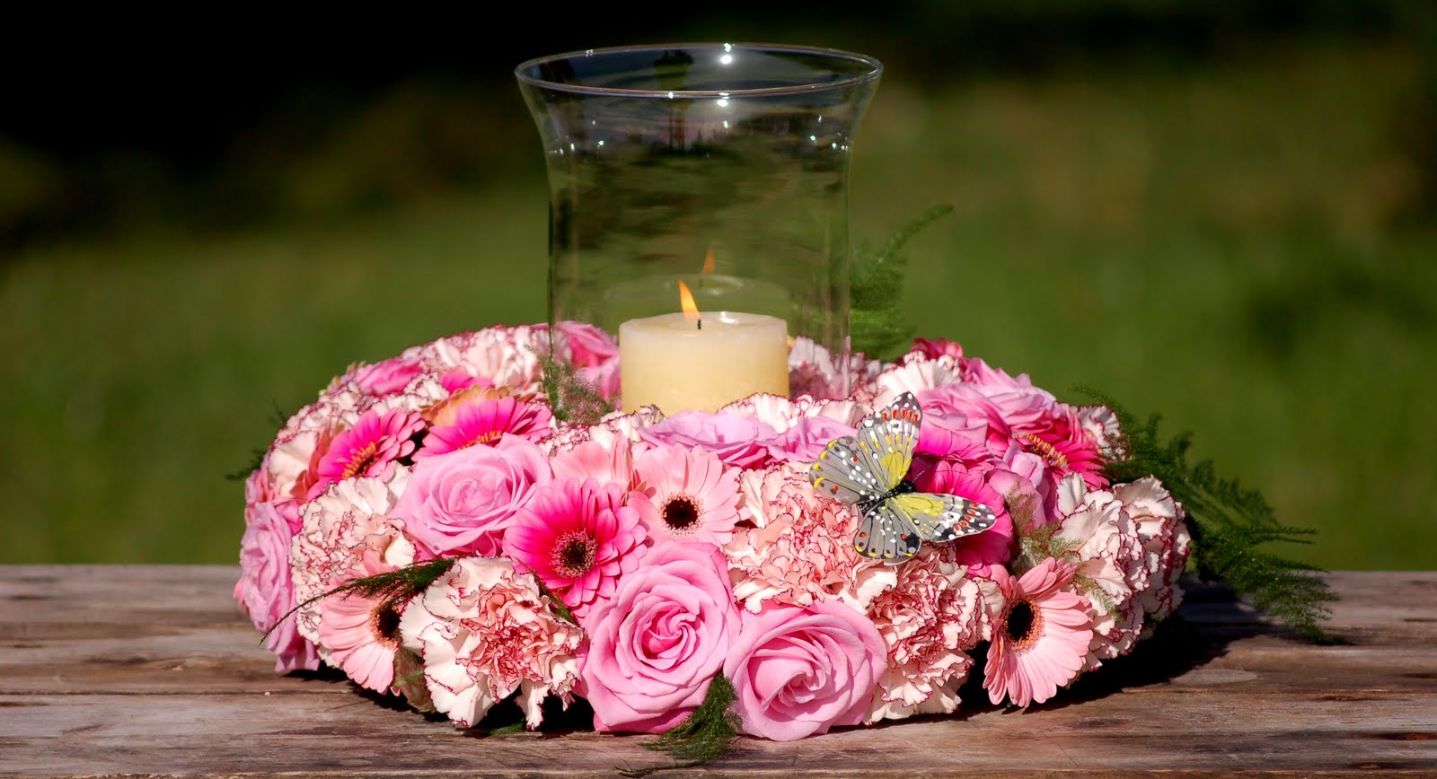 AUREA flores: VELA ROSA - PINK CANDLE